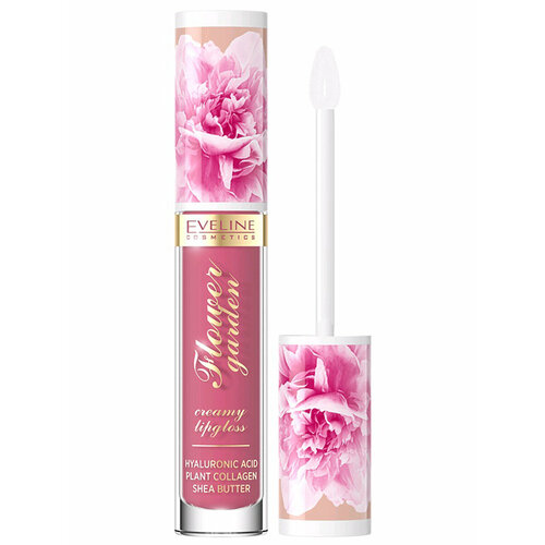 Блеск для губ Eveline Cosmetics увлажняющий Flower Garden, тон 03 Magnolia Charm