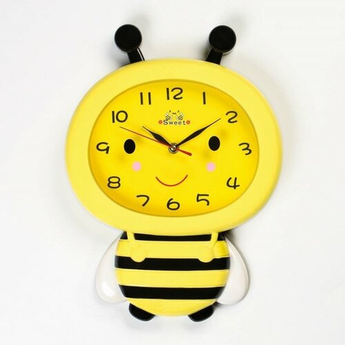 Детские настенные часы "Пчёлка", плавный ход, 37 x 27.5 см