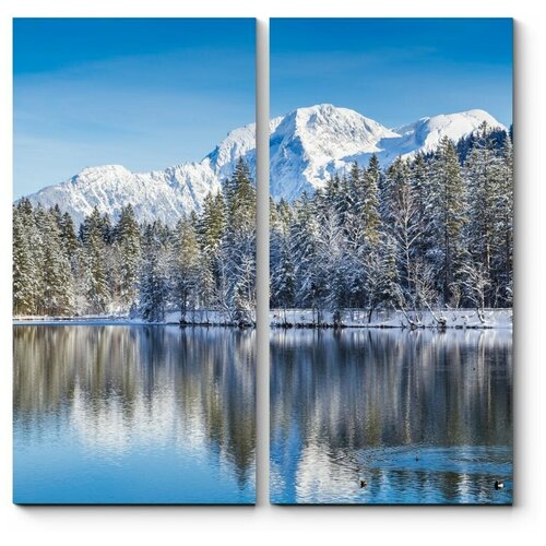 Модульная картина Красота горного озера 80x80