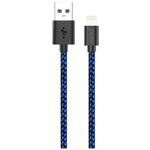 Дата-кабель PERO DC-04 8-pin Lightning, 2А, 1м, Blue-black