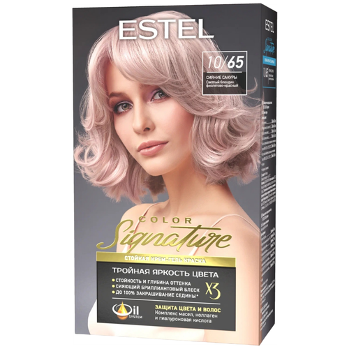 ESTEL Стойкая крем-гель краска для волос COLOR Signature, 10/65 cияние сакуры, 120 мл