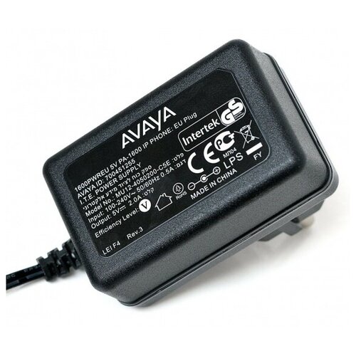 Блок питания AVAYA PWR ADPTR 5V 1600 SER IP PHONE EU (700451255)