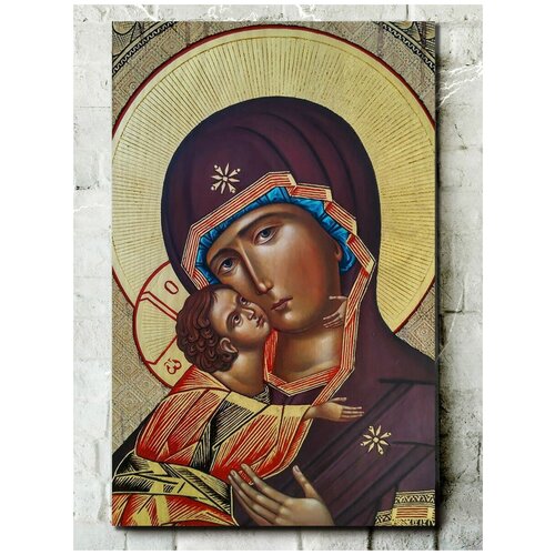 Картина интерьерная на дереве икона (Богородица) - 809