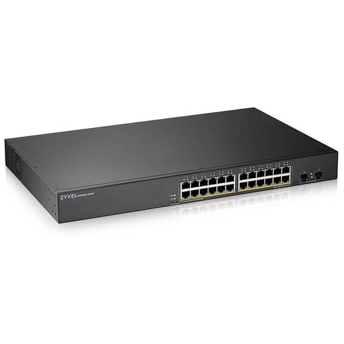 Коммутатор Zyxel GS190024HPV2-EU0101F (L2) 24x1Гбит/с 2SFP 24PoE+ 170W управляемый