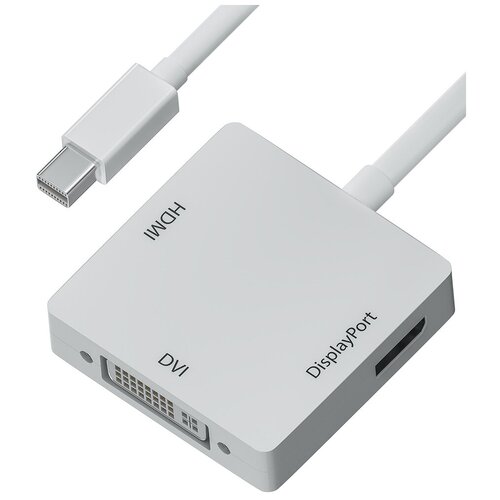 Адаптер переходник GCR Apple mini DisplayPort 20M-DisplayPort 20F/HDMI 19F/DVI 25+4F