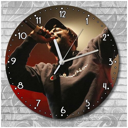 Настенные часы УФ музыка (music, rap, hip hop, sound, руки вверх, hands up, style, graffiti, life) - 2029