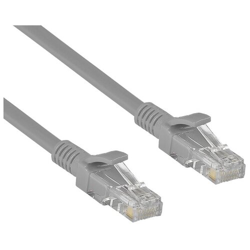 ExeGate Патч-корд UTP 5e кат. ExeGate UTP-RJ45-RJ45-5e-1M-GY с разъемами RJ-45, серый (1.0м)