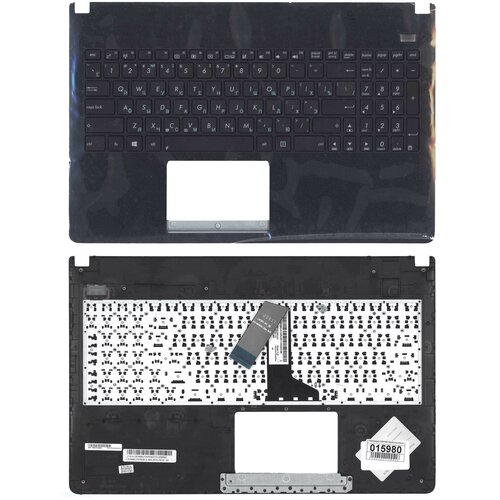 Клавиатура для ноутбука Asus X501 черная с черным топкейсом