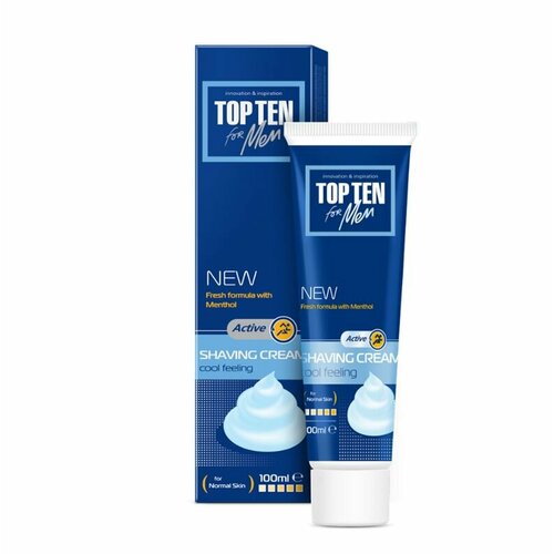 Rubella Крем для бритья, top ten for men, Active, 100 мл