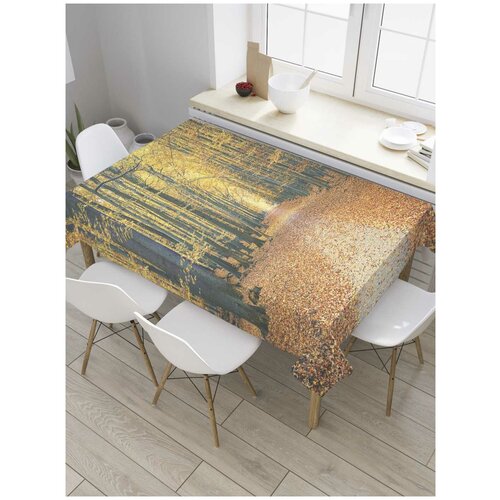 Скатерть прямоугольная JoyArty на кухонный стол "Лесная бесконечность" из оксфорда, 120x145 см