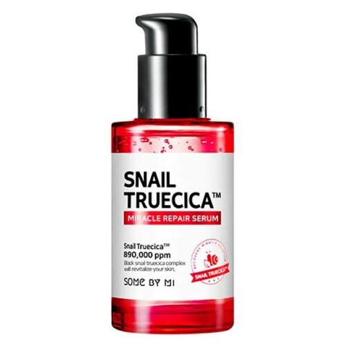 Восстанавливающая сыворотка с муцином чёрной улитки, 50 мл/ Snail Truecica Miracle Repair Serum, Some By Mi (Сом бай ми)