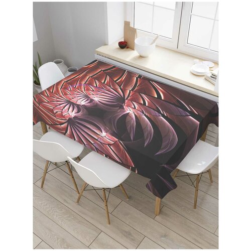 Скатерть прямоугольная JoyArty на кухонный стол "Таинственная картина" из оксфорда, 120x145 см