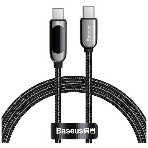 Кабель Baseus Display Fast Charging Data Cable Type-C to Type-C 100W 1m Black (CATSK-B01)