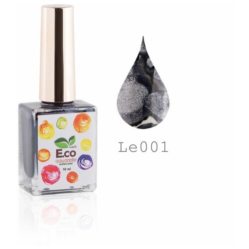 Акварель для дизайна ногтей E.co Nails Water Color Limited Edition LE001, 10мл