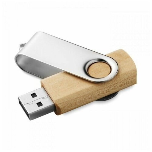 Подарочный USB-накопитель твист дерево/металл оригинальная флешка 16GB