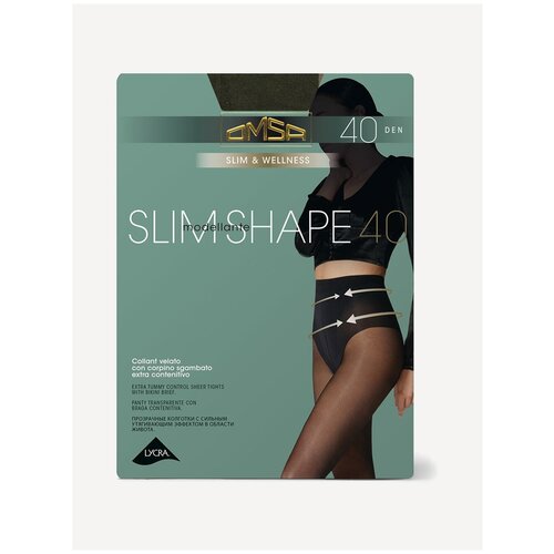 Колготки  Omsa Slim Shape, 40 den, размер 3, серый
