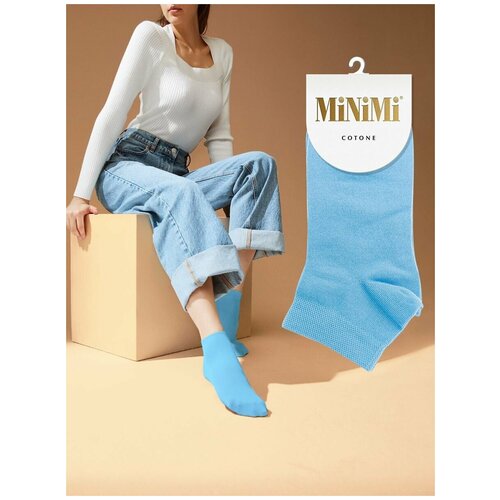 Носки MiNiMi, размер 35-38, бирюзовый, синий