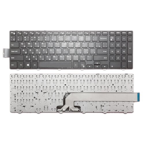 Клавиатура для ноутбука Dell 16053000188, русская, черная с черной рамкой, версия 1