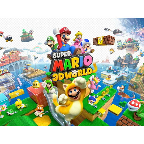 Плакат, постер на бумаге Mario/Марио/игровые/игра/компьютерные герои персонажи. Размер 21 х 30 см