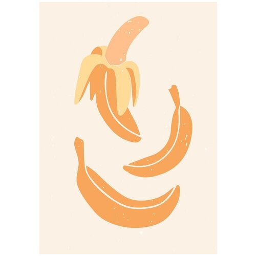 Постер / Плакат / Картина Овощи и фрукты - Банан 40х50 см в раме