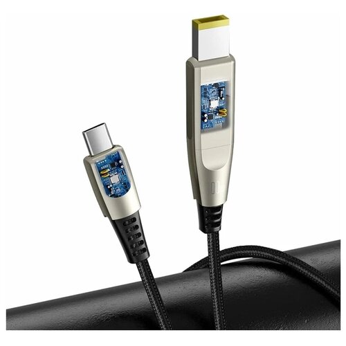 Кабель USB-C BASEUS Flash Series One-for-two, Type-C - Type-C+ DC square head, 2 м, черный