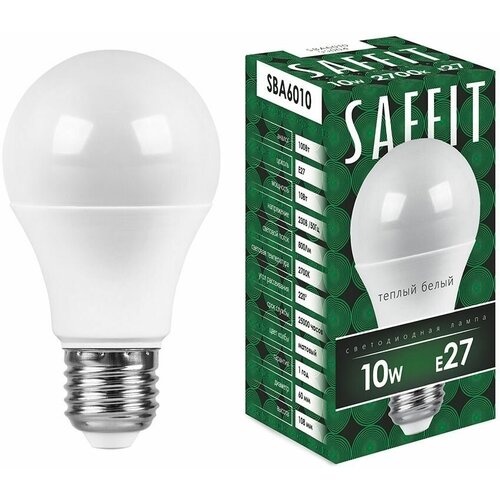 Лампа светодиодная LED 10вт Е27 теплый | код. 55004 | FERON (8шт. в упак.)