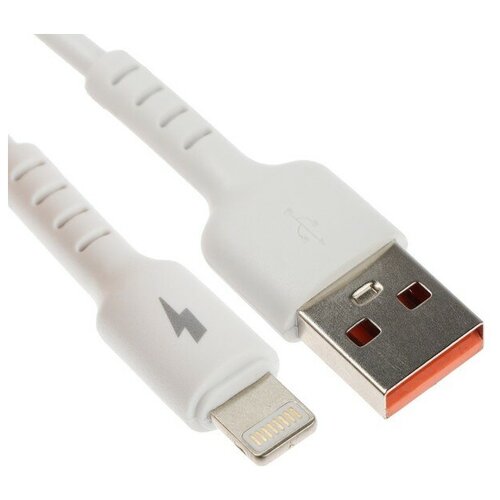 Кабель Eхployd Eх-K-1262, Lightning-USB, 3 А, 1 м, зарядка/передача данных, силикон, белый