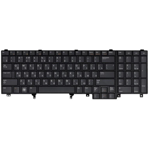 Клавиатура для ноутбука Dell Latitude E5530 русская, черная без стика