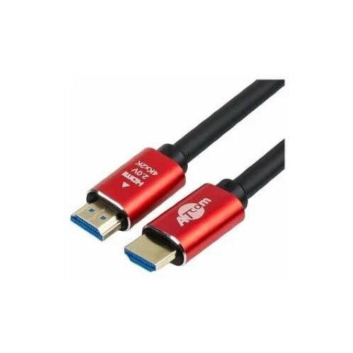 Аксессуар ATcom HDMI - HDMI Ver 2.0 5m, кабель для передачи качественного цифрового аудио/видео сигнала, черного, красного цвета