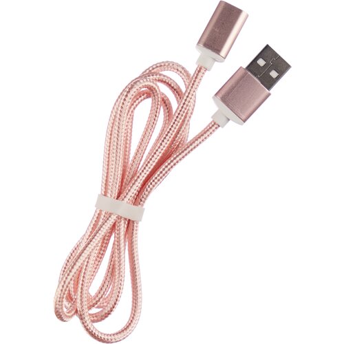 Кабель Red Line USB - Type-C (нейлон, магнит), 1 м, розовый