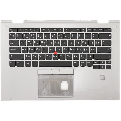 Клавиатура для ноутбука Lenovo Thinkpad Yoga X1 2nd Gen 2017 черная с серебристым топкейсом