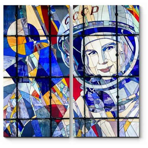 Модульная картина Первая женщина-космонавт 90x90