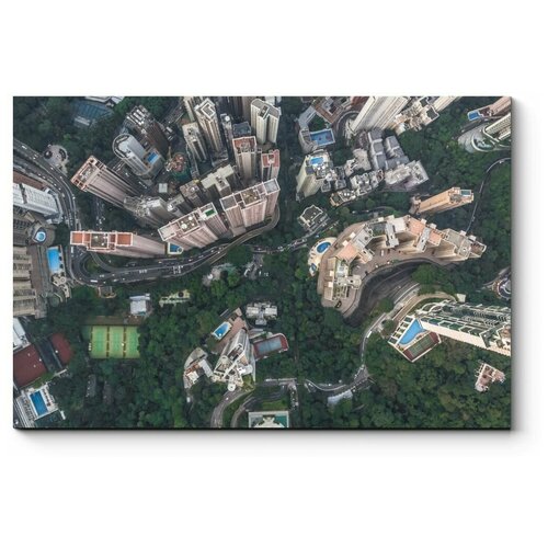 Модульная картина Гонконг с высоты птичьего полета50x33