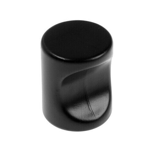 Ручка-кнопка , РК102, d-18 мм, пластик, цвет черный 1 шт.