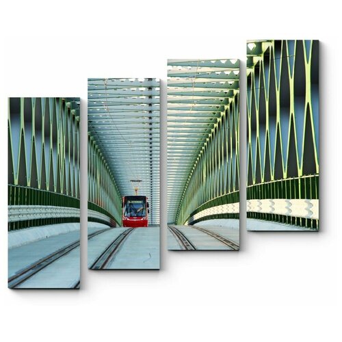 Модульная картина Братиславский трамвайный мост110x95
