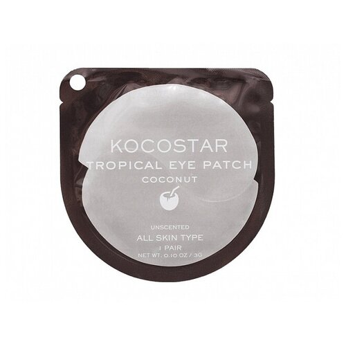 KOCOSTAR Гидрогелевые патчи для глаз Тропические фрукты (Кокос), 1 пара Kocostar Tropicla Eye Patch (Coconut)