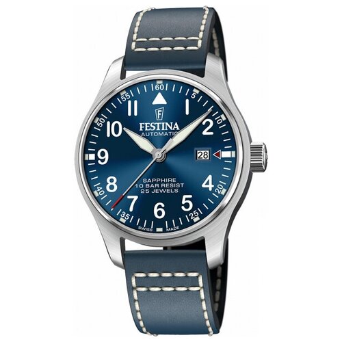 Наручные часы FESTINA Swiss Made, синий, серебряный
