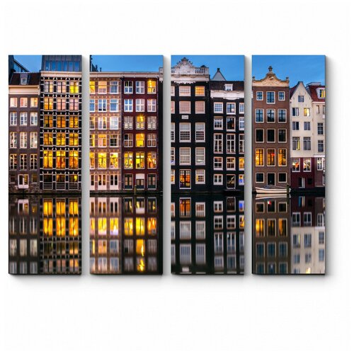 Модульная картина Огни Амстердама 170x128