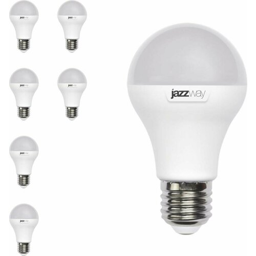 Светодиодная лампа JazzWay PLED Super Power 10W эквивалент 75W 5000K 790Лм E27 груша (комплект из 6 шт)
