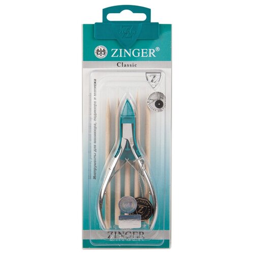Набор Zinger для маникюра (кусачки для кутикулы, 5 деревянных палочек 120 мм)