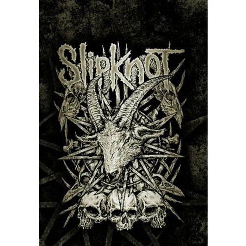 Плакат, постер Slipknot метал-группа на холсте, размер 60х84см