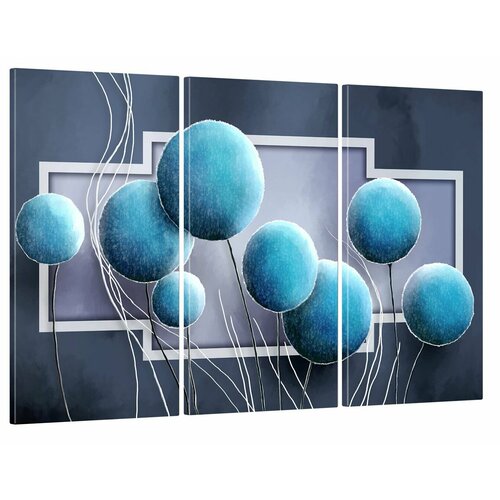 Модульная картина для интерьера на стену "Абстракция-одуванчики" 60x100 см MK30250