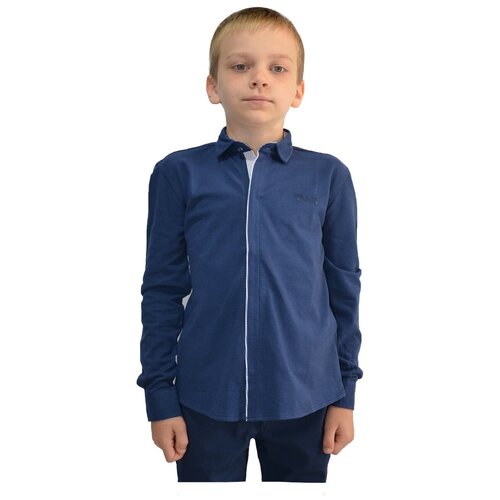 Школьная рубашка TUGI, размер 134, синий