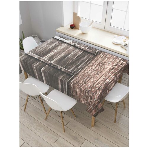 Скатерть прямоугольная JoyArty на кухонный стол "Пустая комната" из оксфорда, 180x145 см