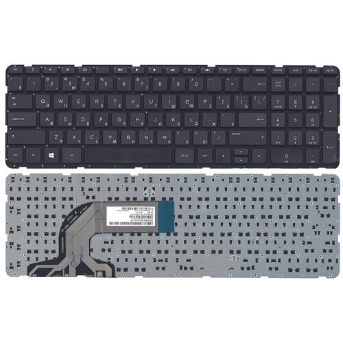Клавиатура для ноутбука HP 710248-001 черная без рамки
