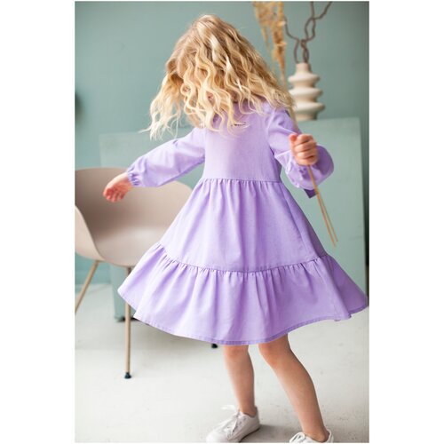 Платье WAVES & VIBES, размер 116, фиолетовый