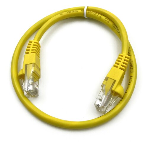 Патч-корд Buro UTP 4 пары cat5E CCA molded 0.5м желтый RJ-45 (m)-RJ-45 (m)