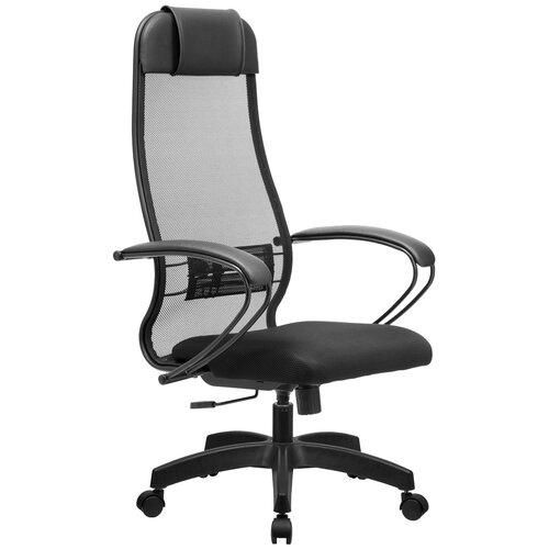 Компьютерное кресло METTA Комплект 11 Pl треугольное сечение офисное, обивка: искусственная кожа/текстиль, цвет: 20-Черный