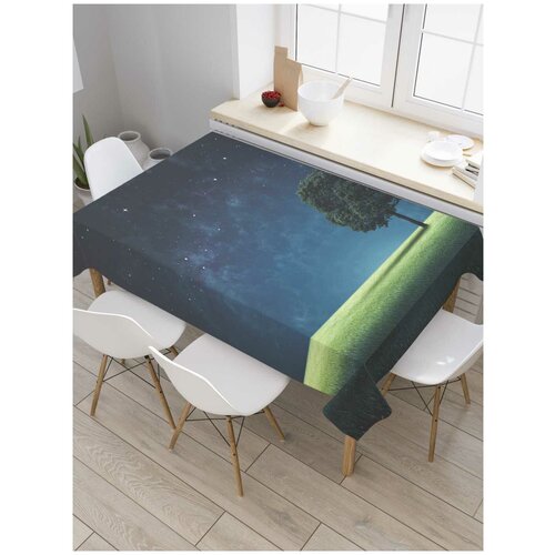 Скатерть прямоугольная JoyArty на кухонный стол "Лунное освещение" из оксфорда, 180x145 см