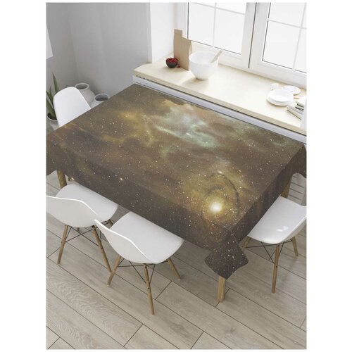Скатерть прямоугольная JoyArty на кухонный стол "Космические тайны" из оксфорда, 180x145 см